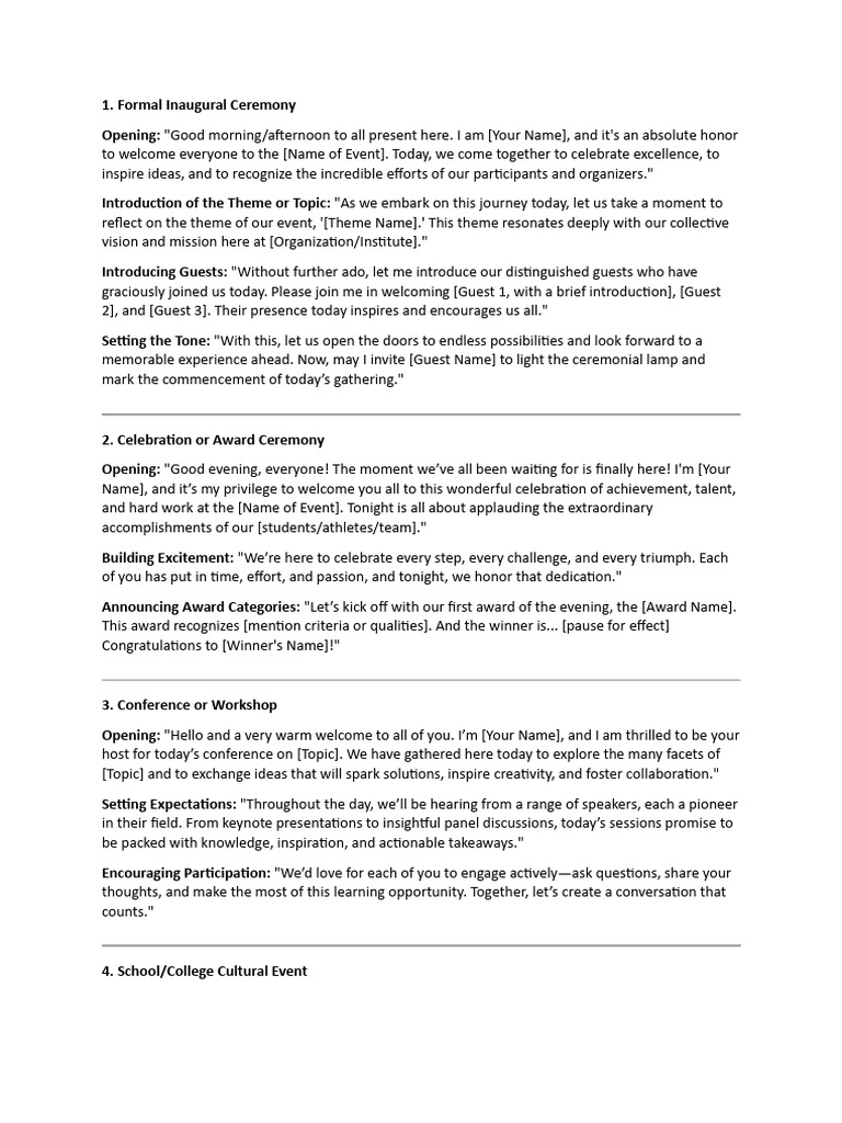 Engaging Anchoring Scripts and Lines | PDF | Applause | Laughter