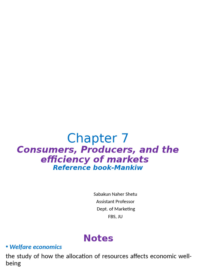 Market Efficiency: Consumer & Producer Surplus | PDF | Economic Surplus ...