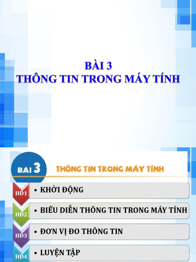 KNTT - Bai3 - Thong Tin Trong May Tinh | PDF