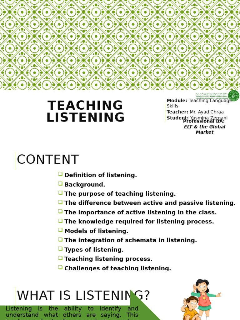 Teachinglistening 210313222108 | PDF | Reading Comprehension | Accent ...