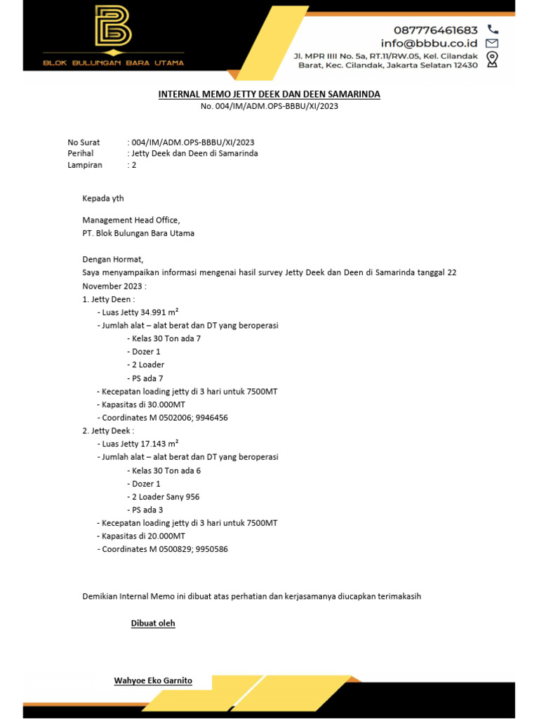 Contoh Laporan Survey | PDF