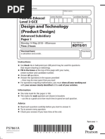 Sample Assessment Material Unit 3 Product Design and Manufacture | PDF ...