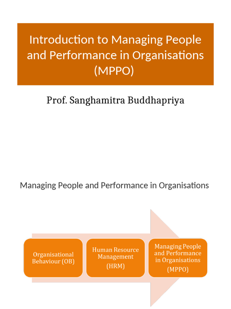 MPPO - Introduction | PDF | Organizational Behavior | Intuition