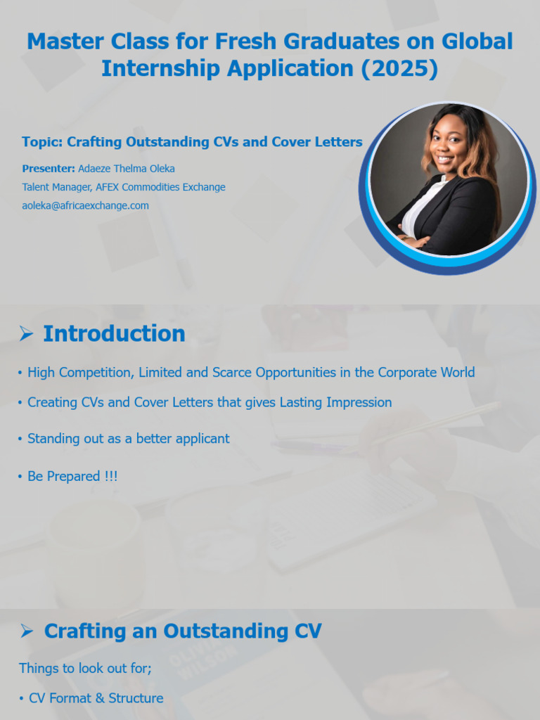 Crafting Outstanding CVs and Cover Letters | PDF | Career & Growth