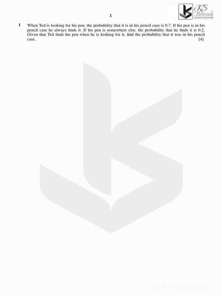 Probability Problems and Solutions | PDF | Mathematics | Applied Mathematics