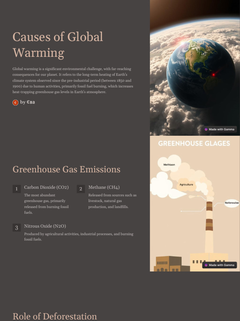 Causes of Global Warming | PDF | Greenhouse Gas | Climate Change