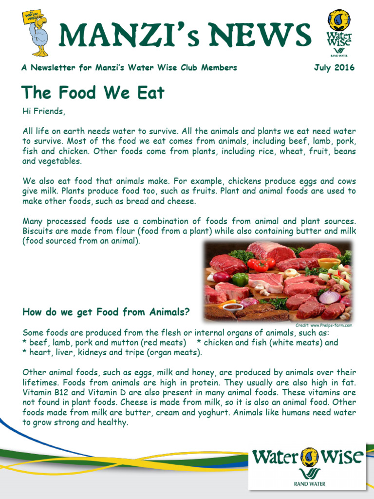 Manzi News - The Food We Eat - July 2016 | PDF | Foods | Plants