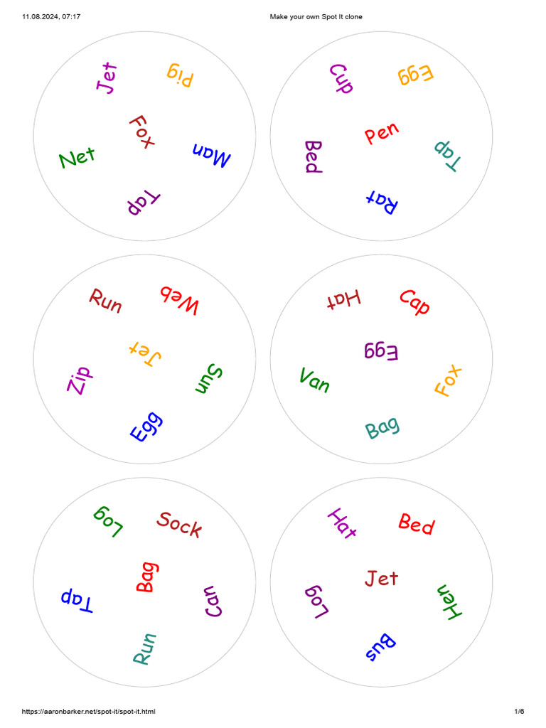 Dobble Phonics | PDF