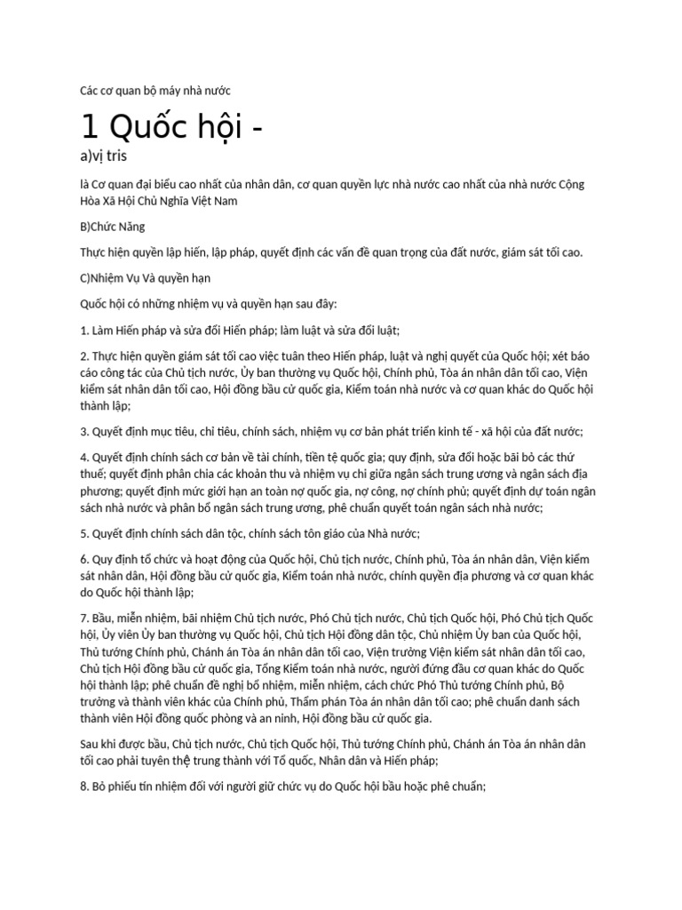 1 Quốc hội -: a) vị tris | PDF