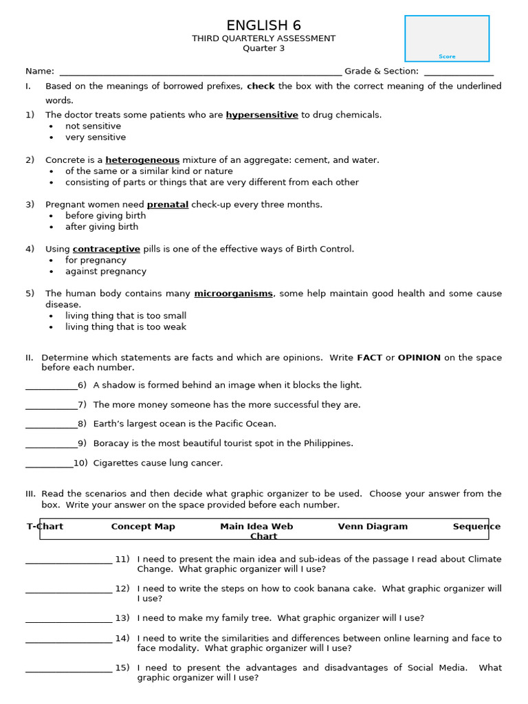 English 6 q3 | PDF