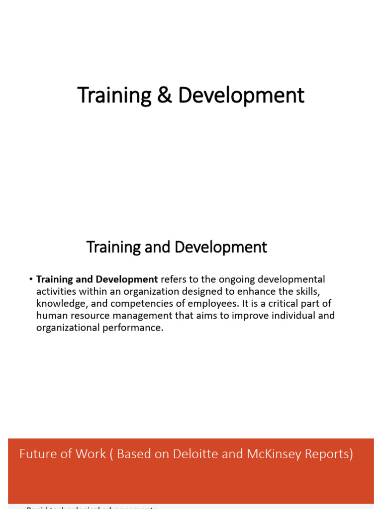 Training & Development | PDF | Educational Technology | Learning