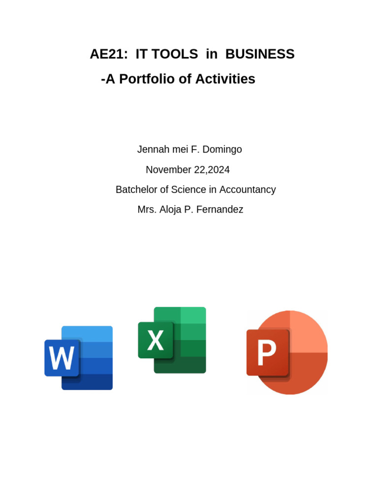 AE21 docx-PORTFOLIO docx-DOMINGO | PDF | Economic Growth | Microsoft Excel