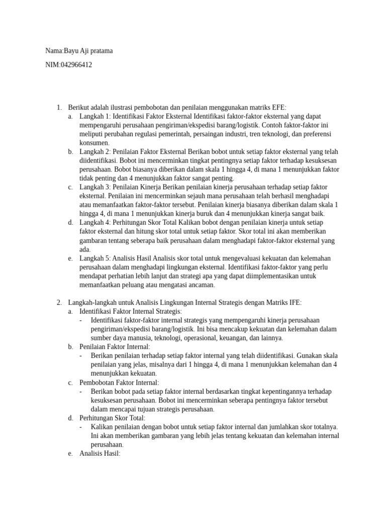 Tugas1 042966412 | PDF | Bisnis