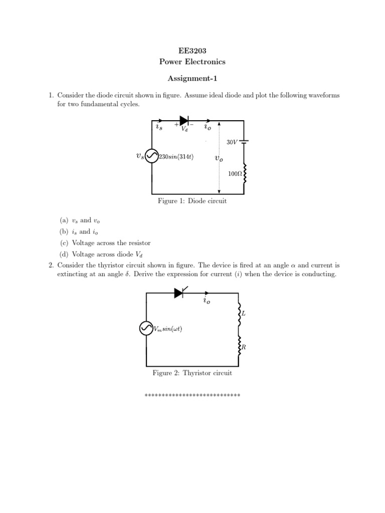 Power Electronics Assignment | PDF