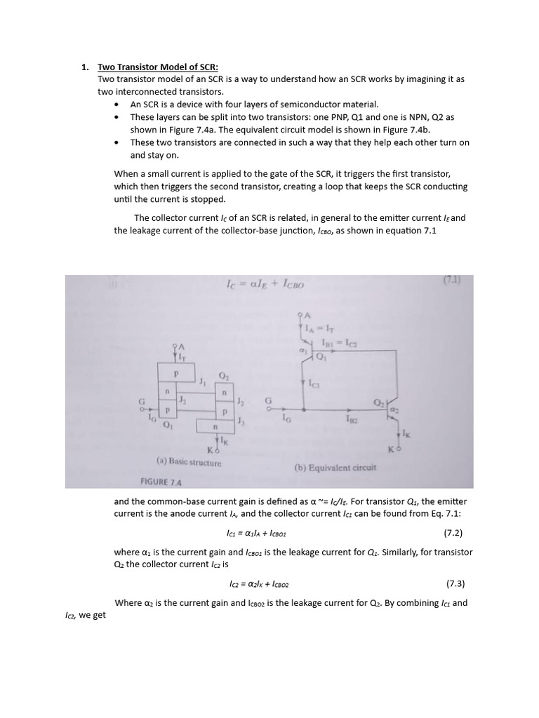 SCR Subtopics | PDF | Bipolar Junction Transistor | Transistor