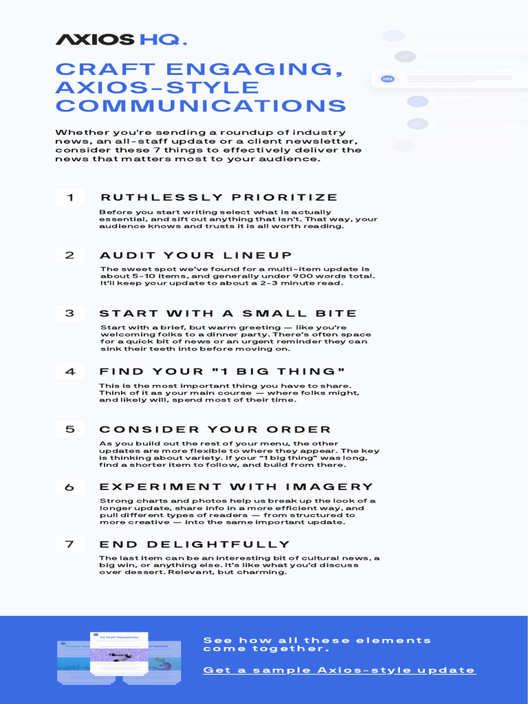 Axios Style Comms Checklist | PDF | Art