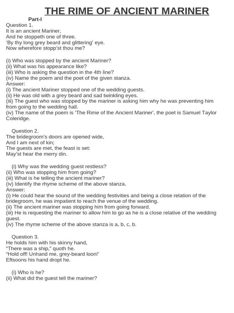 The Rime of Ancient Mariner | PDF | Art