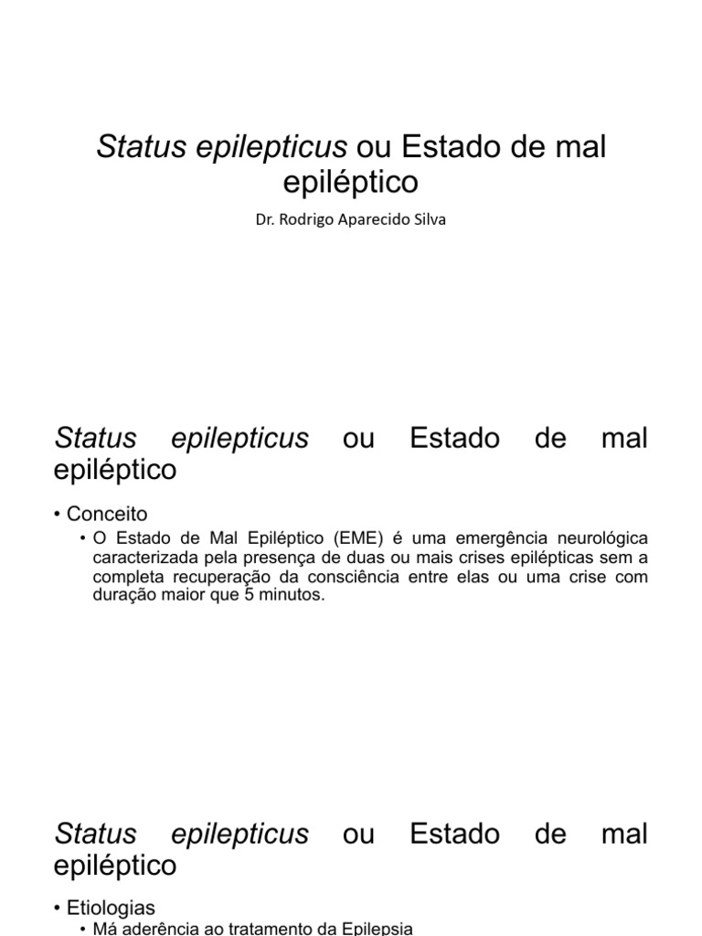 Status convulsivo | PDF | Epilepsia | Midazolam