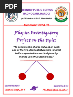 Class XII Physics Project (Pith Ball) | PDF | Electric Charge | Weight