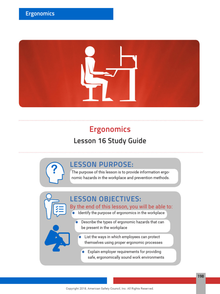 Lesson 16 Ergnomics | PDF | Human Factors And Ergonomics