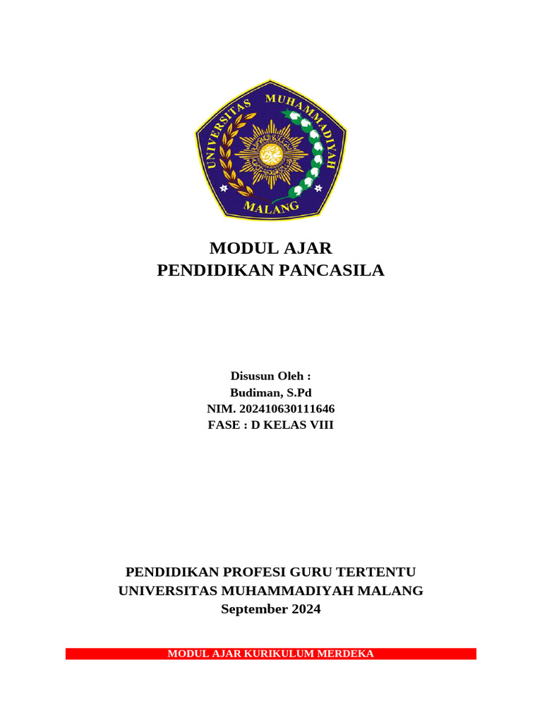 Modul Ajar Ukin PPG 2024 Budiman | PDF | Karier & Perkembangan