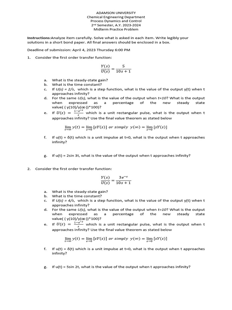 Prelim Practice Problem | PDF | Applied Mathematics | Mathematical Analysis