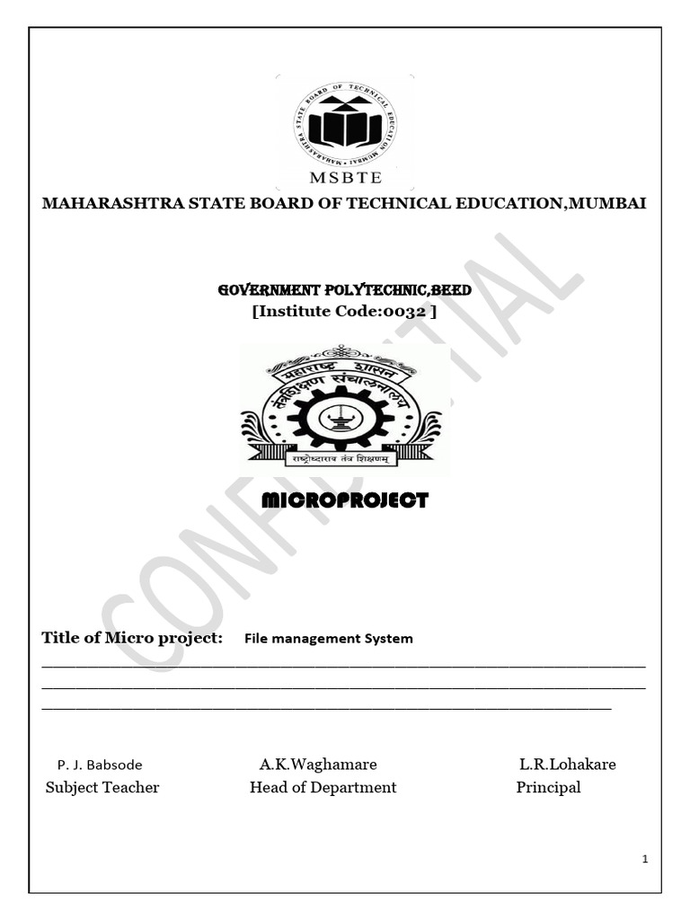 File Management System Microproject | PDF | Computer File | Information