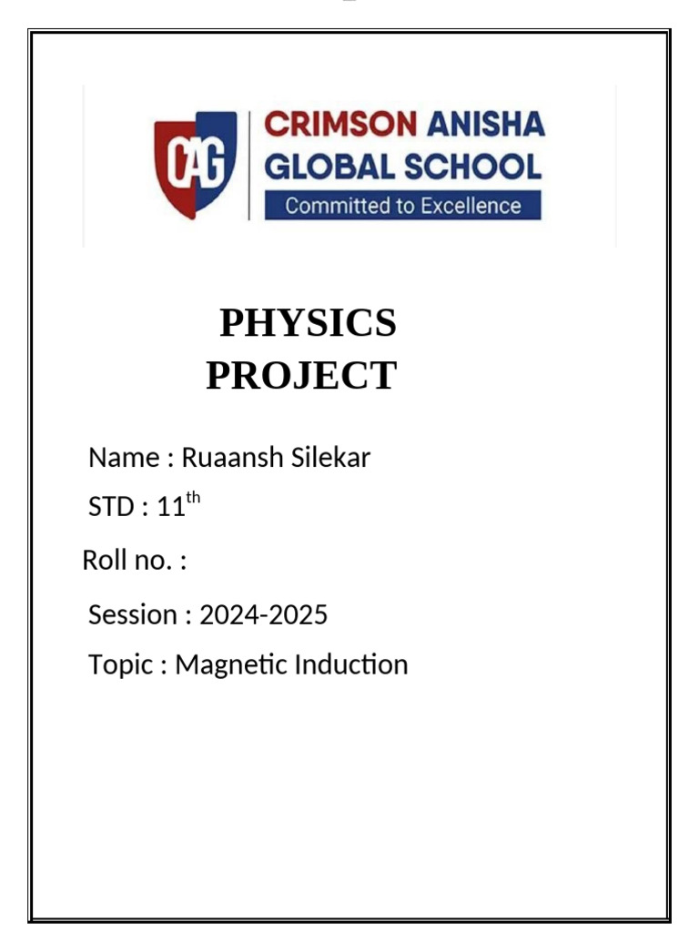 Physics Final 1 | PDF | Electromagnetic Induction | Magnetic Field