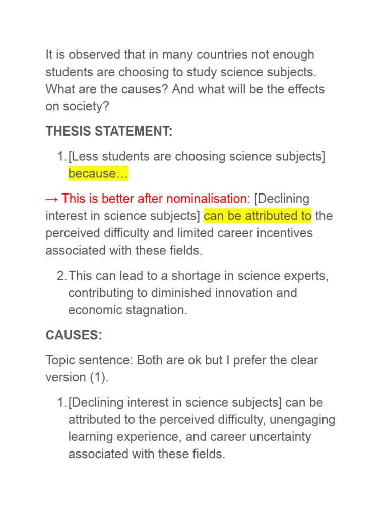 Declining Interest in Science Subjects | PDF | Career & Growth | Social ...
