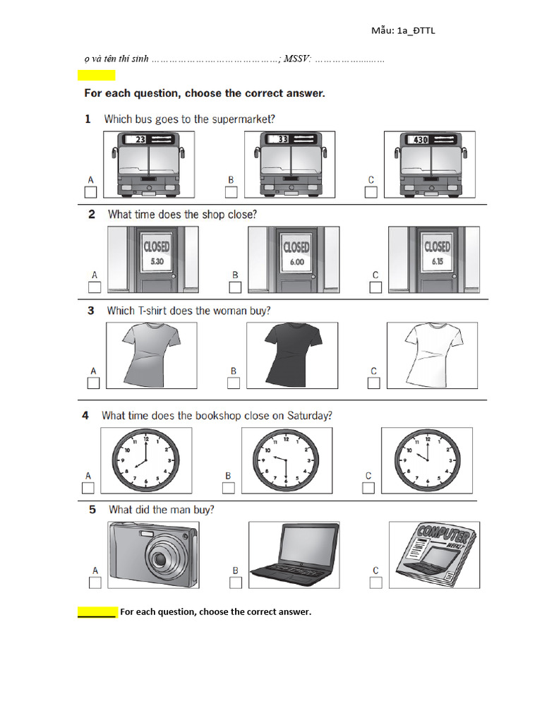 HK3 - 23-24 - GK - AV4 - Listening - Code 3 - 241 | PDF