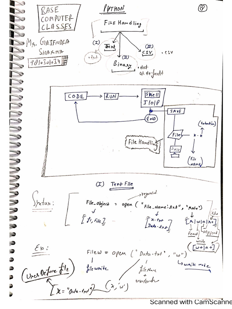 Class 12, Cs 083, Python, Text Binary CSV File | PDF