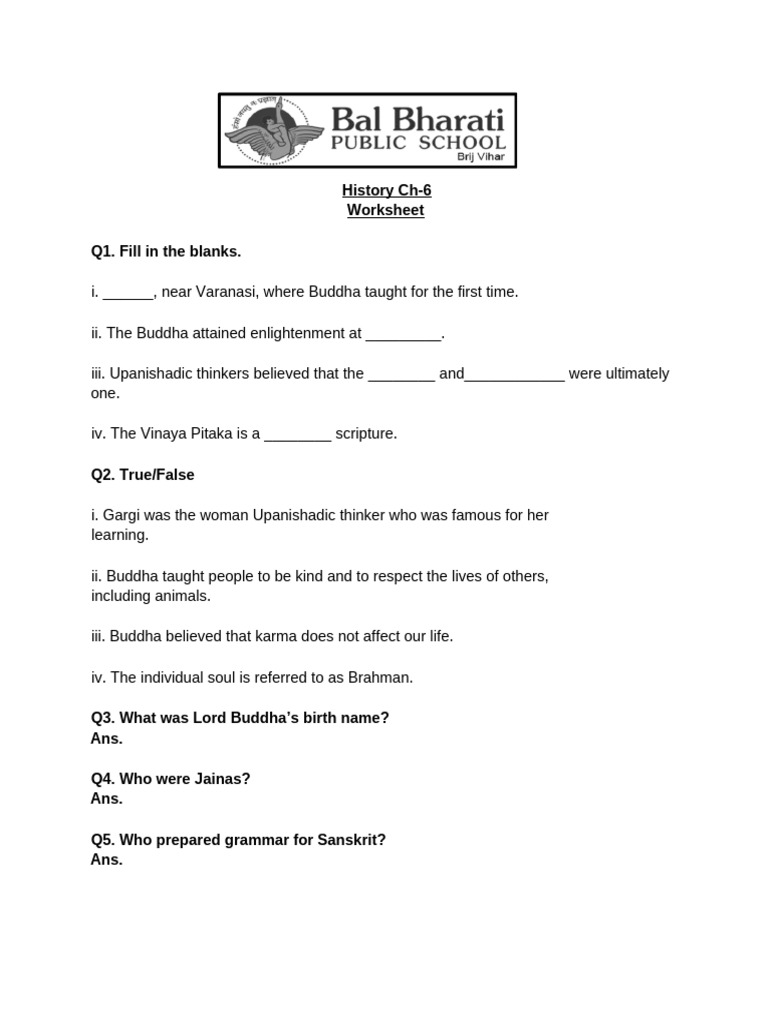 History CH-6 Worksheet. | PDF | Religion & Spirituality