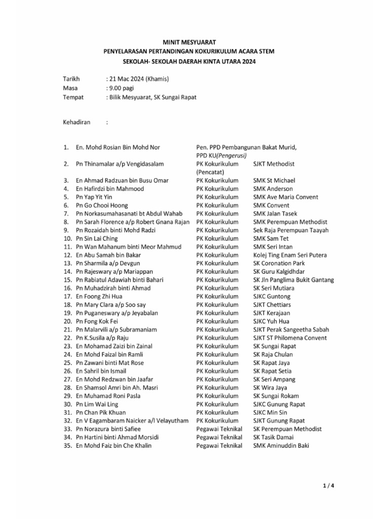 Minit Stem Kiu 2024 New | PDF