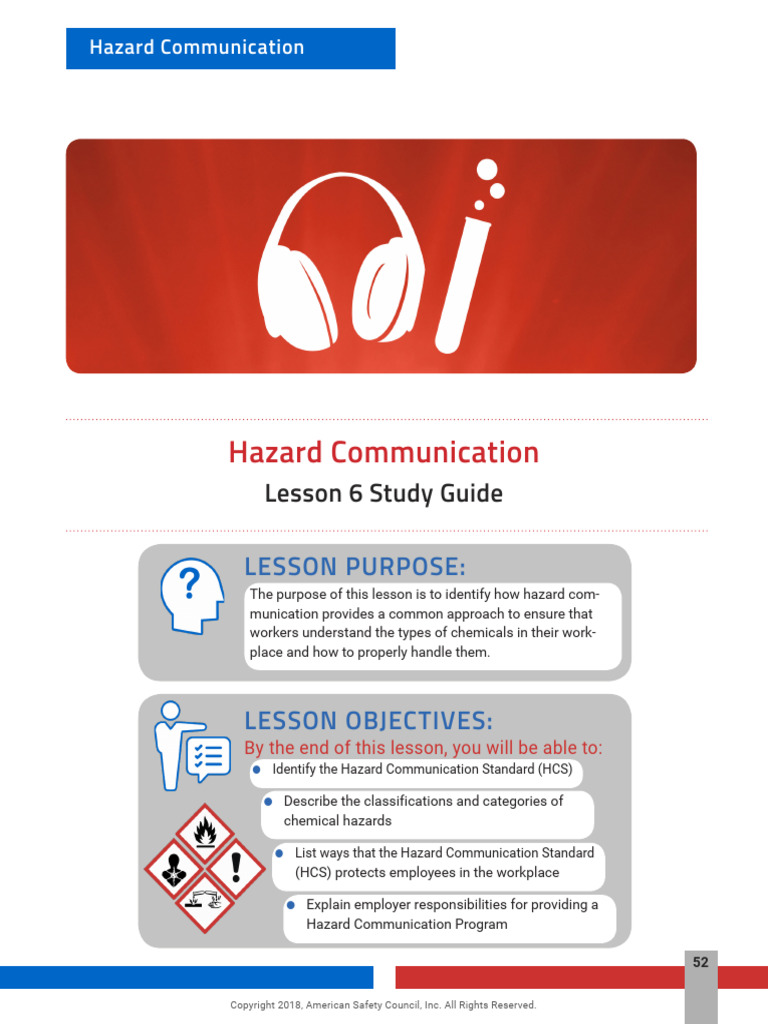 Lesson 6 Hazard Communication | PDF | Toxicity | Dangerous Goods