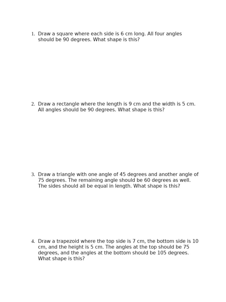 2 Shapes Worksheets. Grade 7 | PDF