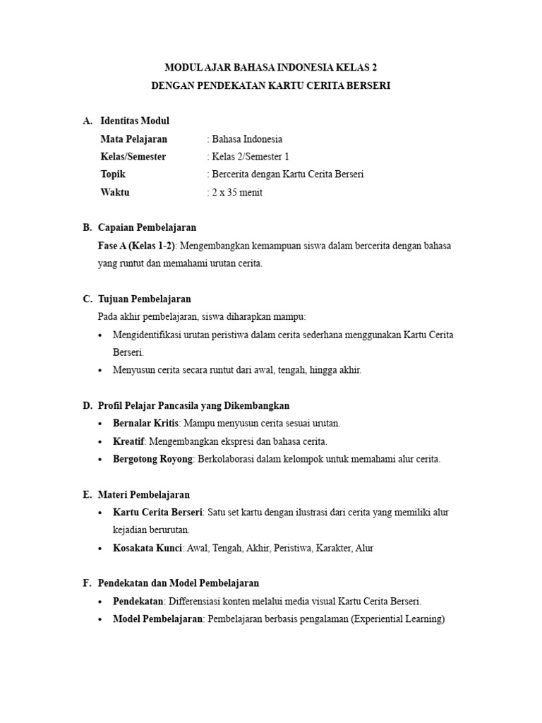 Modul Ajar Uts B. Indo (Nomor 3) | PDF | Karier & Perkembangan | Seni ...