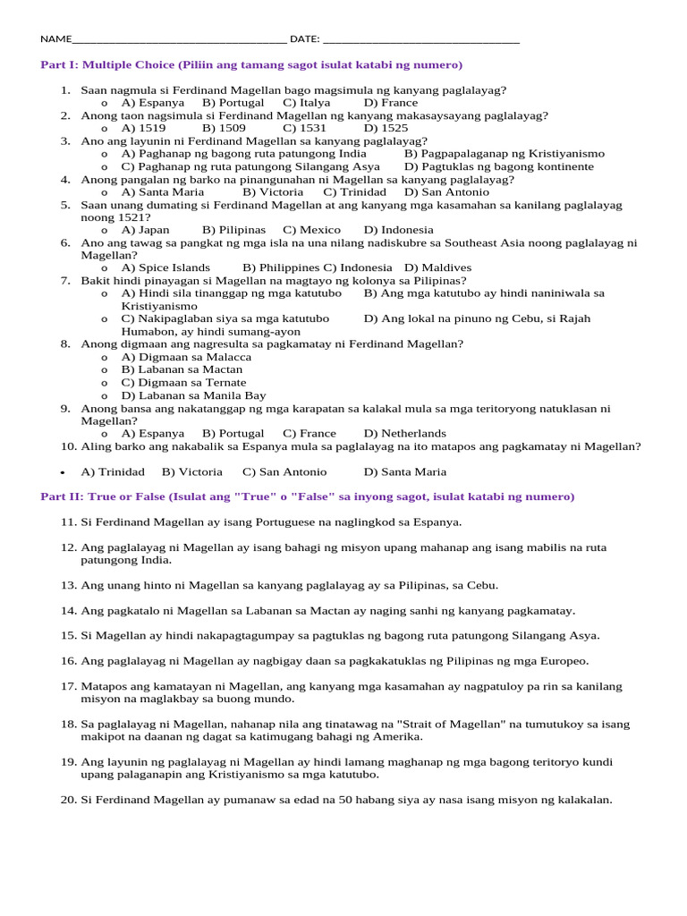 AP G7 Ferdinand Magellan | PDF