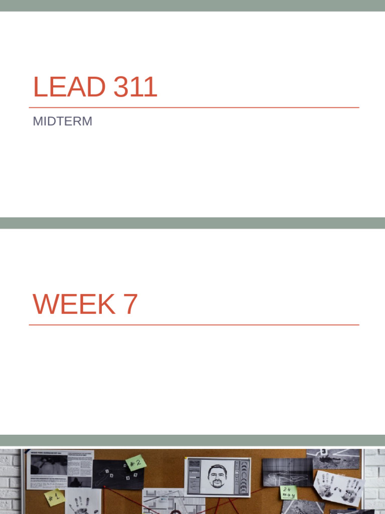 Lead 311 Midterm Lesson | PDF | Police | Emergency Management
