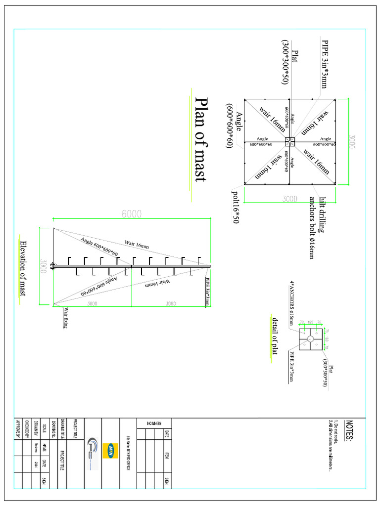 Light Mast 6 Meter Design | PDF