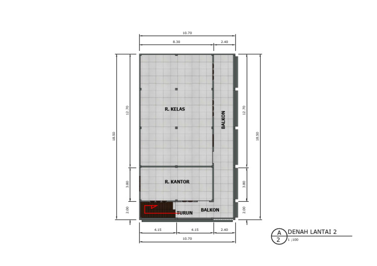 R. Kelas: Denah Lantai 2 A 2 | PDF