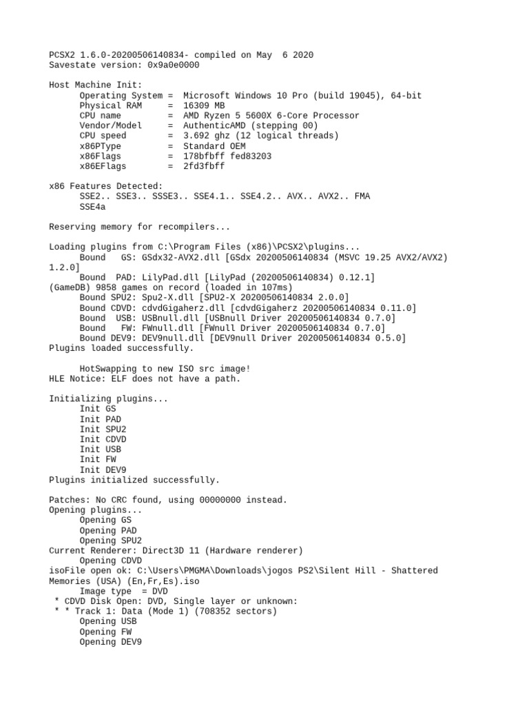 emuLog | PDF | X86 Architecture | Operating System Technology