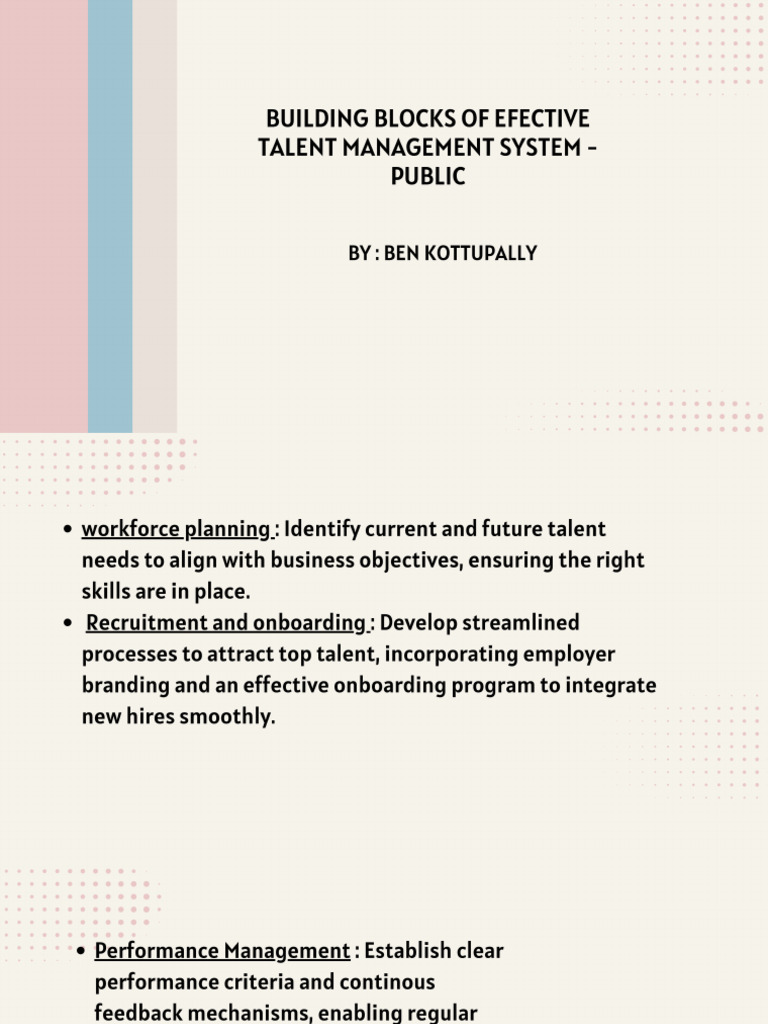 Building Blocks of Effective Talent Management System - Public - 20241102 - 143440 - 0000 | PDF