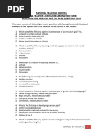 GTLE Past Questions for Teachers | PDF | Learning | Educational Assessment