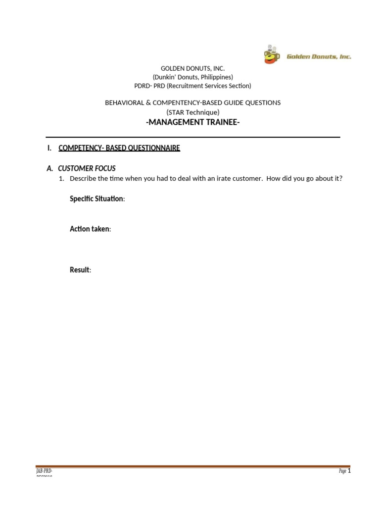 Management Trainee Interview Questions | PDF