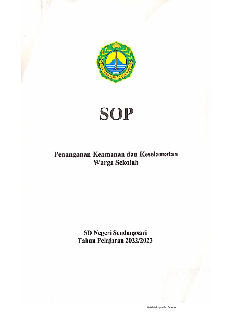12.1 SOP Penanganan Keamanan&Keselamatan Warga Sekolah | PDF