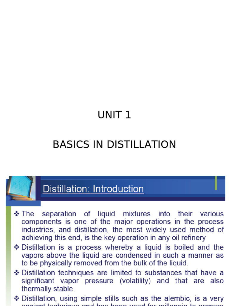 4-Basics of Distillation-23-07-2024 | PDF