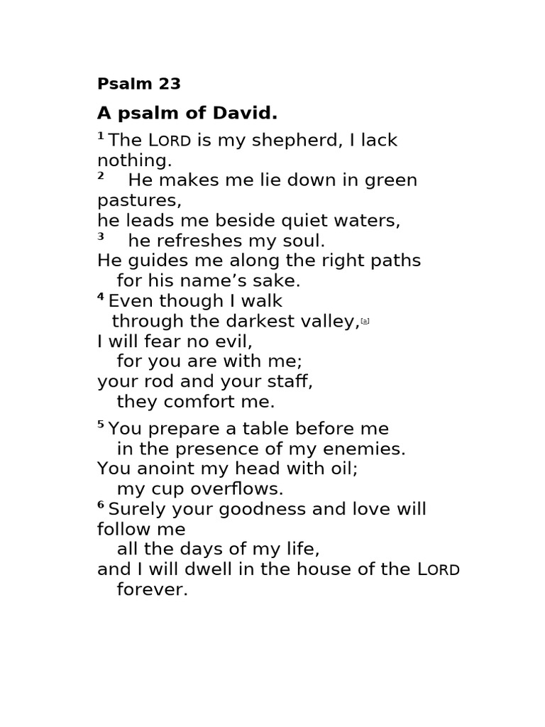 Psalm 23 | PDF