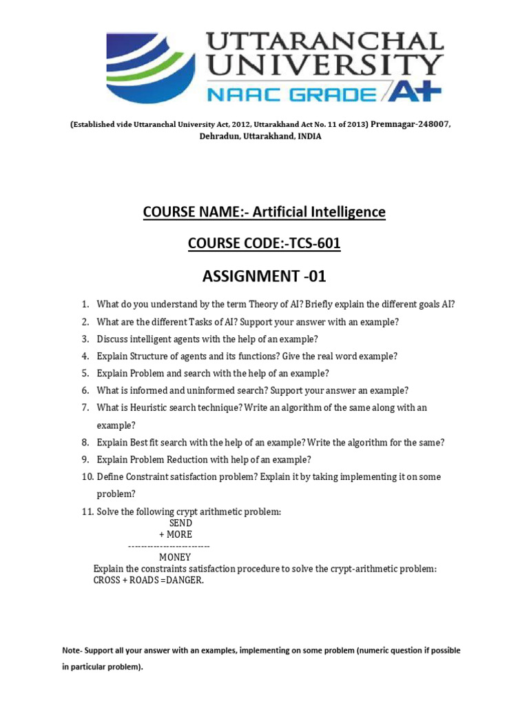 TCS 601-As01 | PDF | Computers | Technology & Engineering