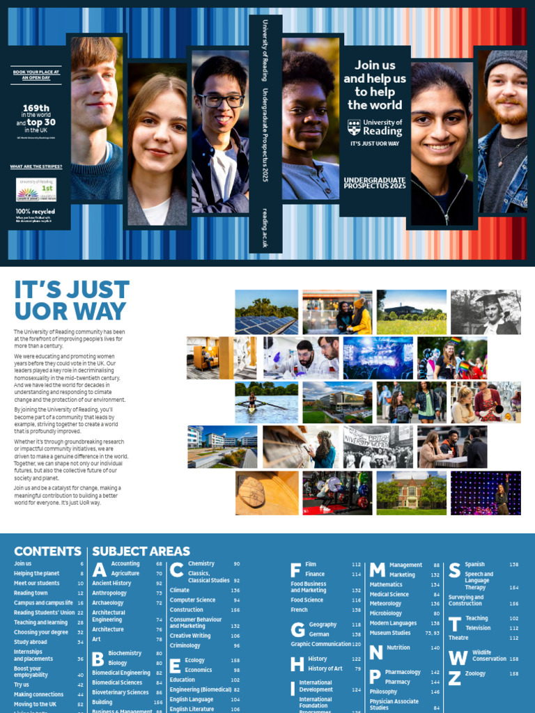 UoR UG Prospectus 2025 | PDF | Sustainability | London