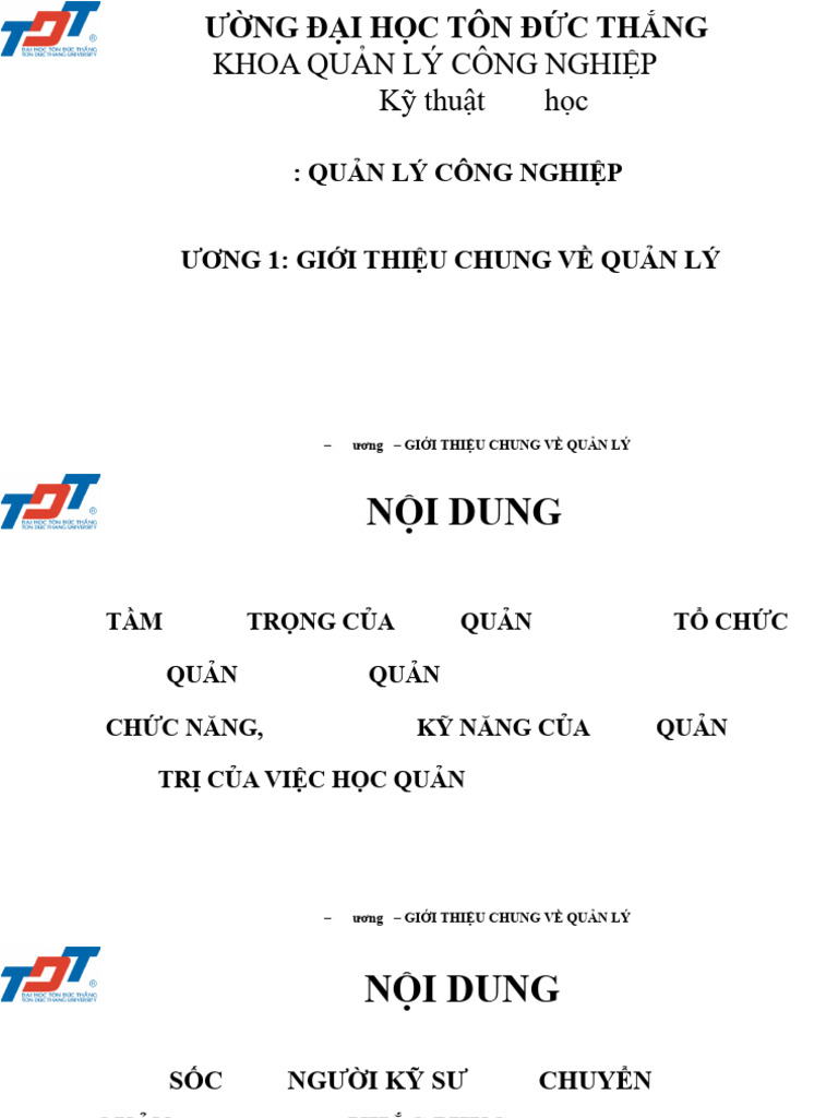 QLCN - Chuong 1 - GIOI THIEU CHUNG VE QUAN LY | PDF